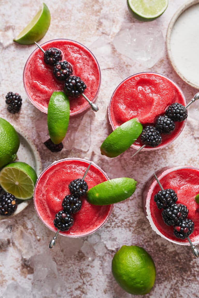 Frozen Blackberry Margaritas - Baker by Nature