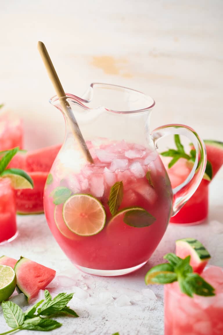 Big Batch Watermelon Mojito Recipe - Baker by Nature