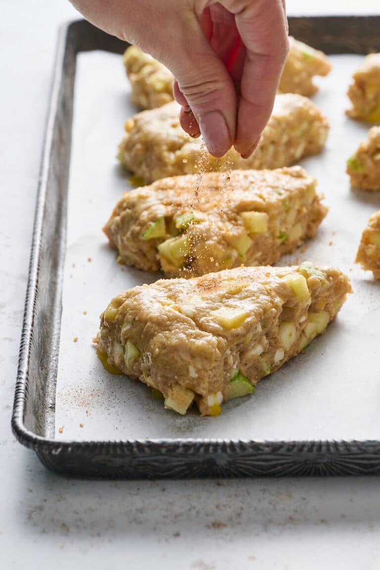 Apple Scones with Maple Glaze - Baker by Nature