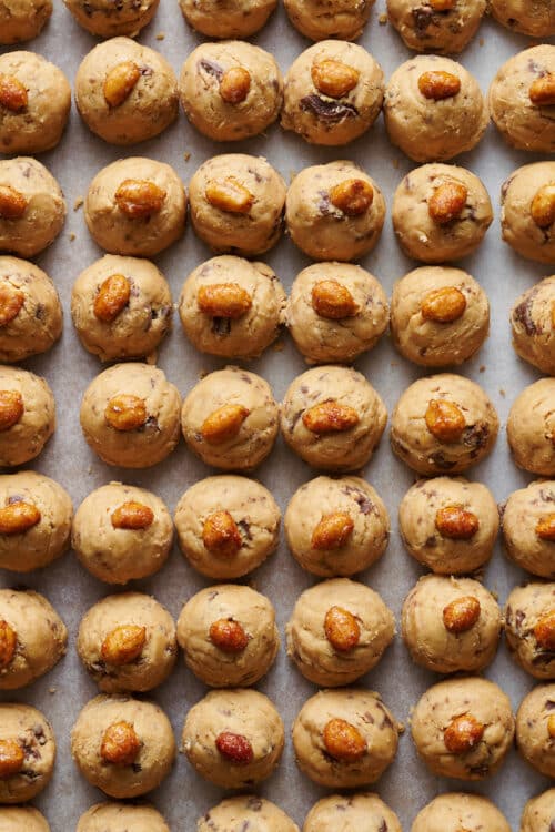 Toffee Crunch Peanut Butter Buckeyes - Baker by Nature