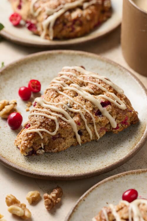 Maple Walnut Cranberry Scone Recipe - Baker by Nature
