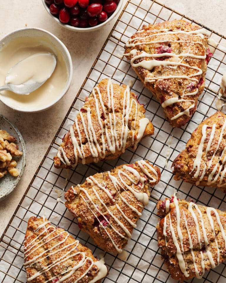 Maple Walnut Cranberry Scone Recipe - Baker by Nature