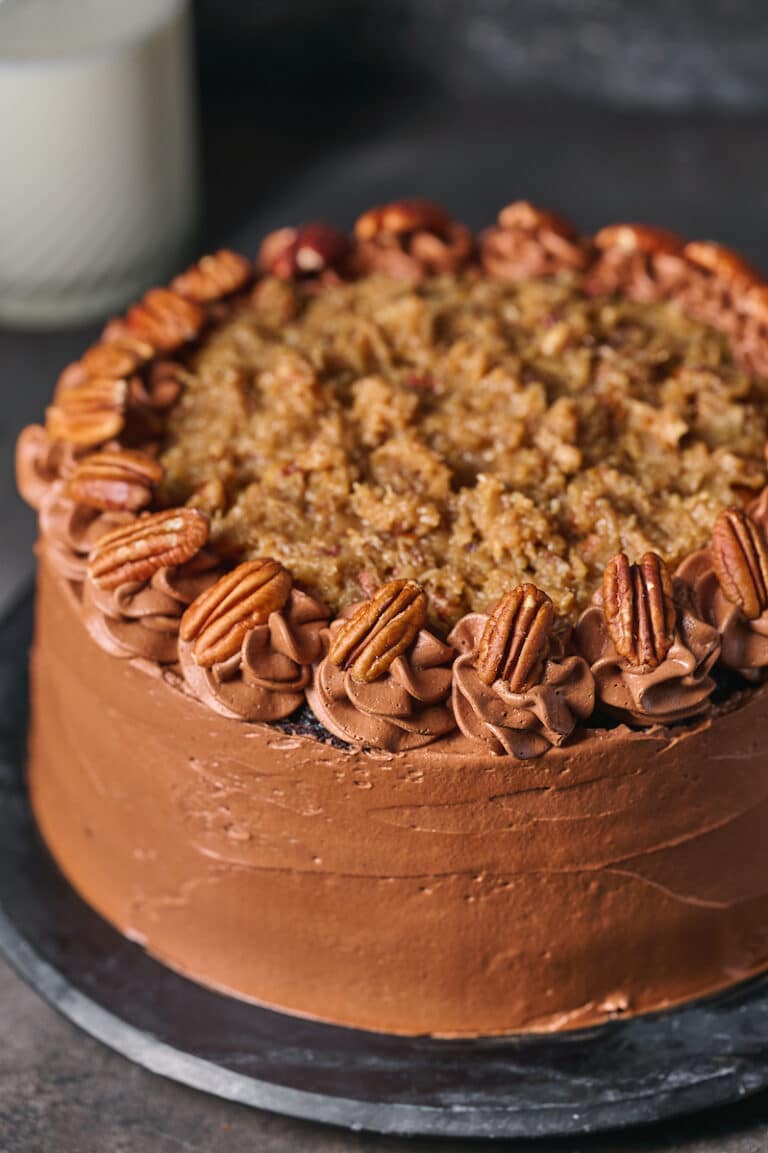 Triple Layer German Chocolate Cake - Baker by Nature