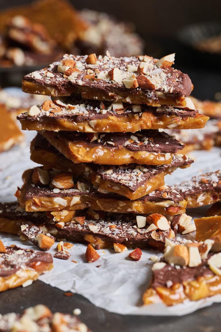 How to Make Homemade Toffee Recipe (Candy) - Baker by Nature