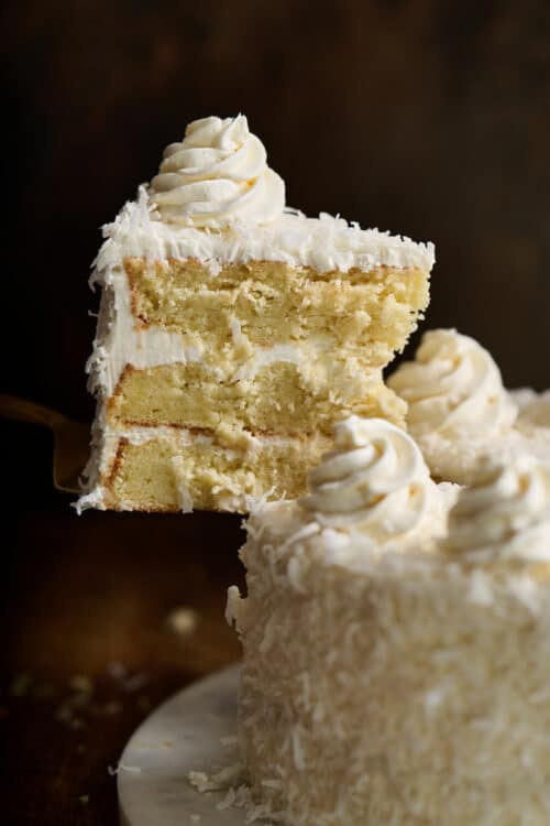 Coconut Cake with The Best Coconut Cream Cheese Frosting - Baker by Nature