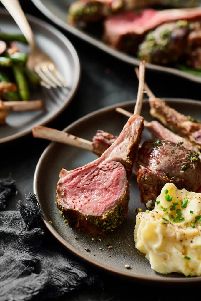 Herb Crusted Rack of Lamb - Baker by Nature