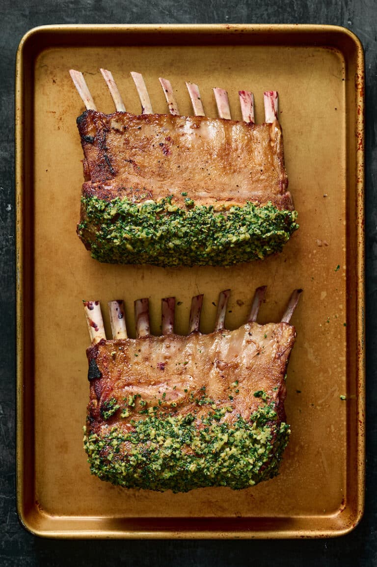 Herb Crusted Rack of Lamb - Baker by Nature